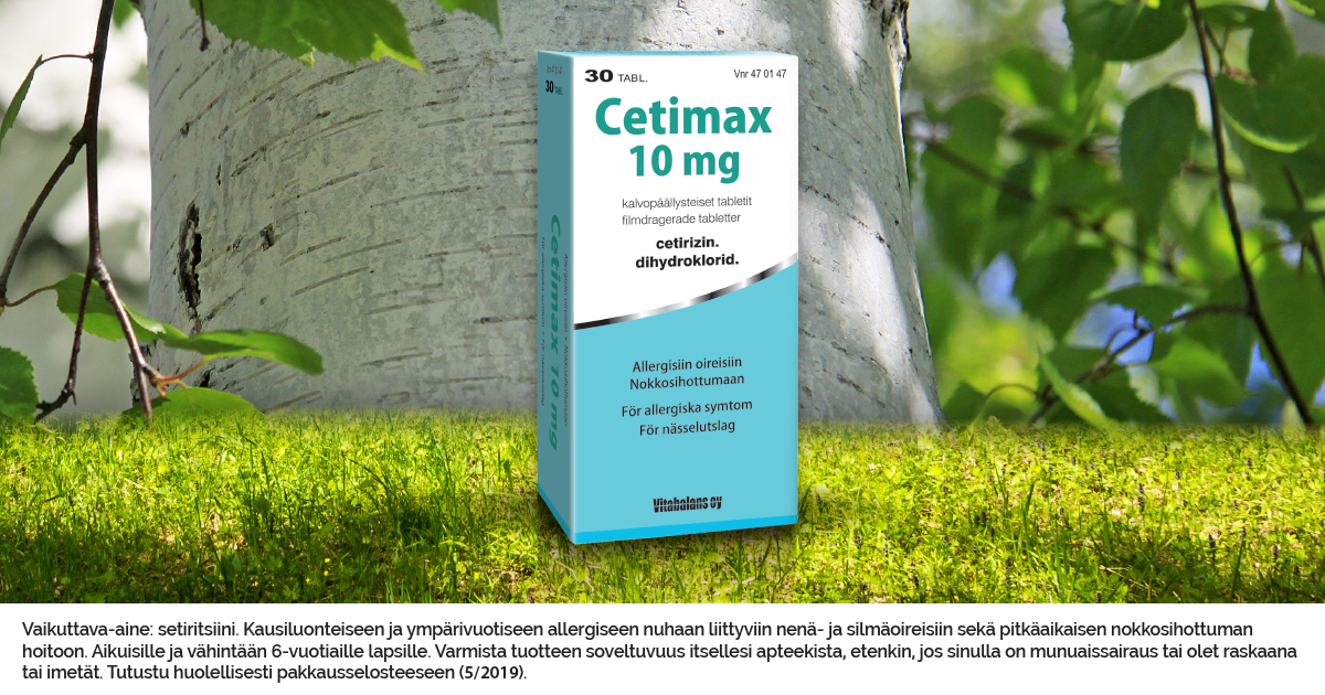 Cetimax – edullinen setiritsiinivalmiste allergiaoireisiin ja ...